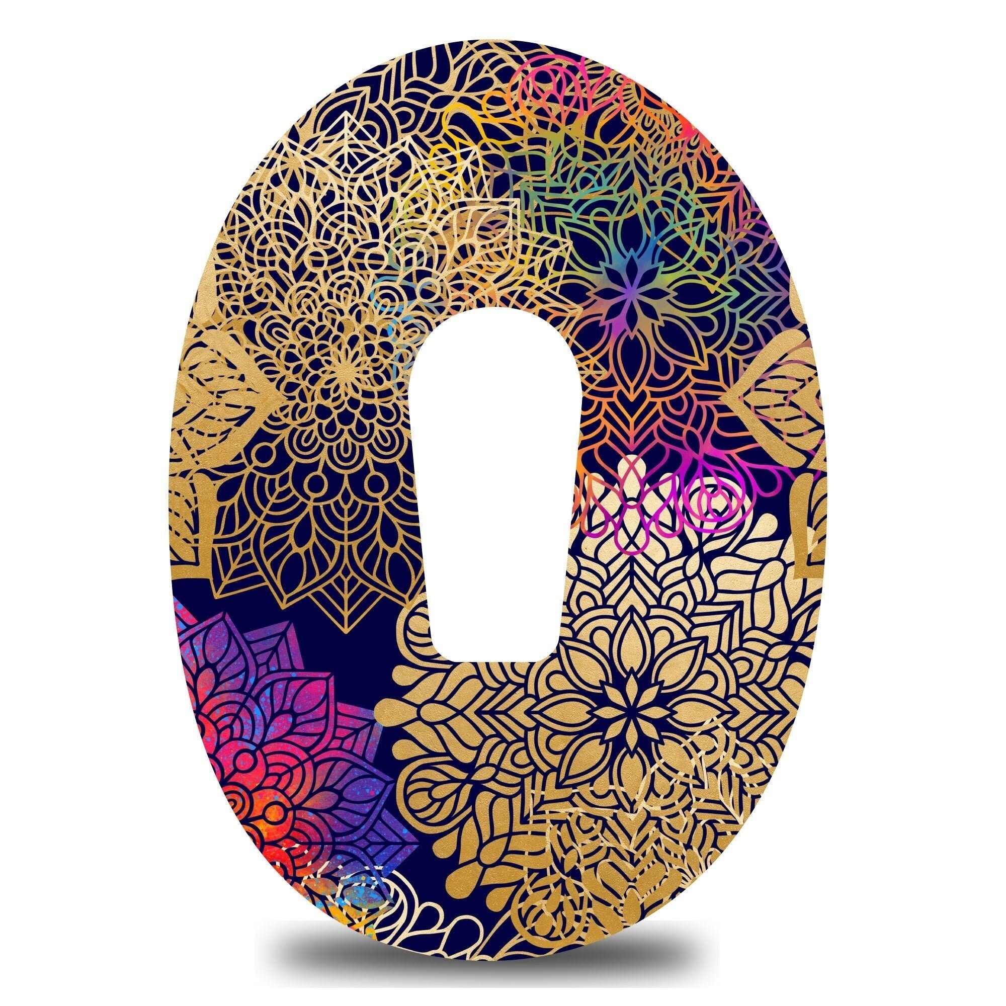 Midnight Rainbow and Gold Mandalas Dexcom G6 Tape